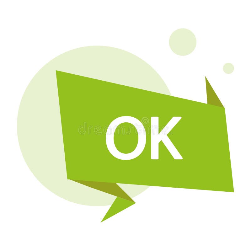 Message Banner Ok. Chat Message Icon. Vector Illustration Stock Vector ...