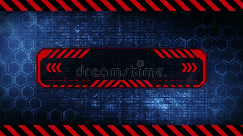 Danger Message with Copy Space. Hexagon Geometric Design and Binary Numbers Background. Digital ...