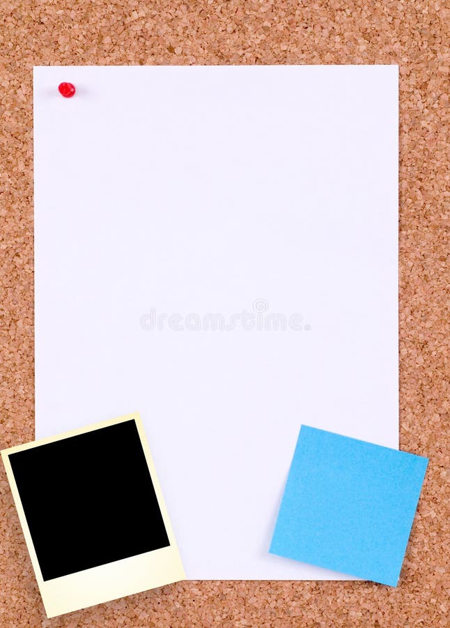 Message Board with Pins stock image. Image of line, empty - 4508821