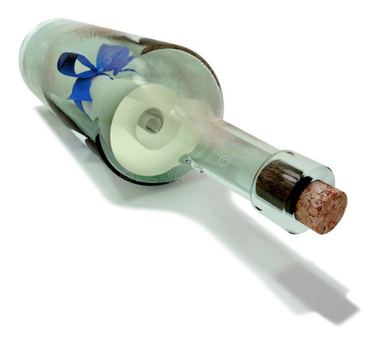 Message in a Bottle Contact Stock Image - Image of lost, connect: 56473429