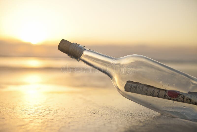 Message in a bottle stock image. Image of glass, desperation - 2960773