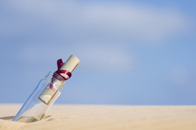 Message in a bottle stock image. Image of glass, coast - 19987933