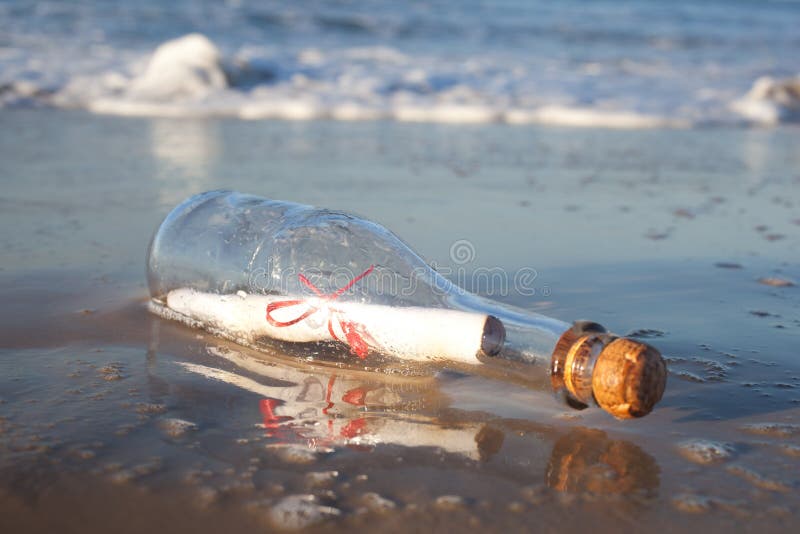 Message in a Bottle stock image. Image of bottle, message - 24989191