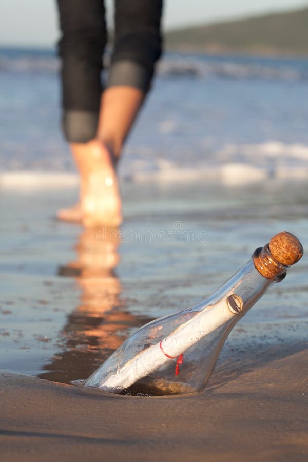 Message in a Bottle stock photo. Image of bottle, cork - 24989196