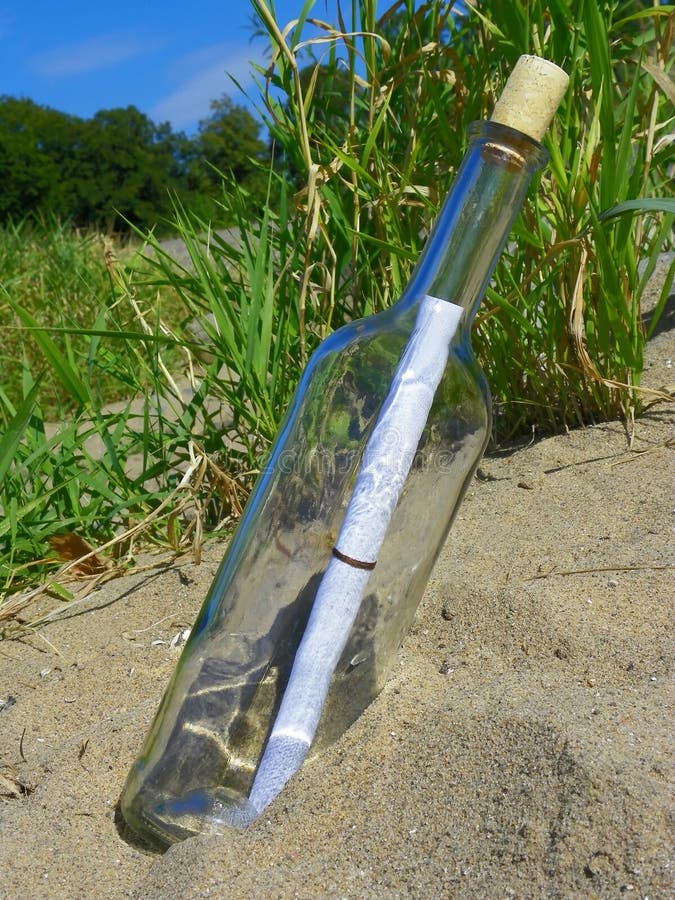 Message in a bottle stock image. Image of note, post - 26651815