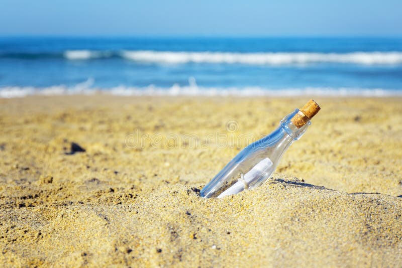 Message in a Bottle stock image. Image of desperation - 5087119