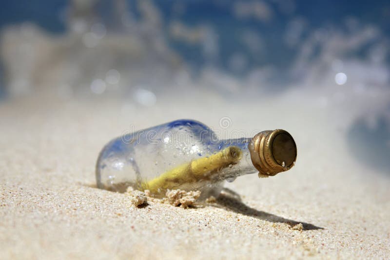 Message in a bottle stock photo. Image of message, trees - 30503160