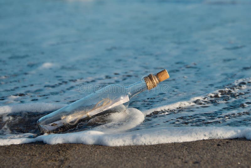 Message in bottle stock image. Image of ashore, cast - 53339825