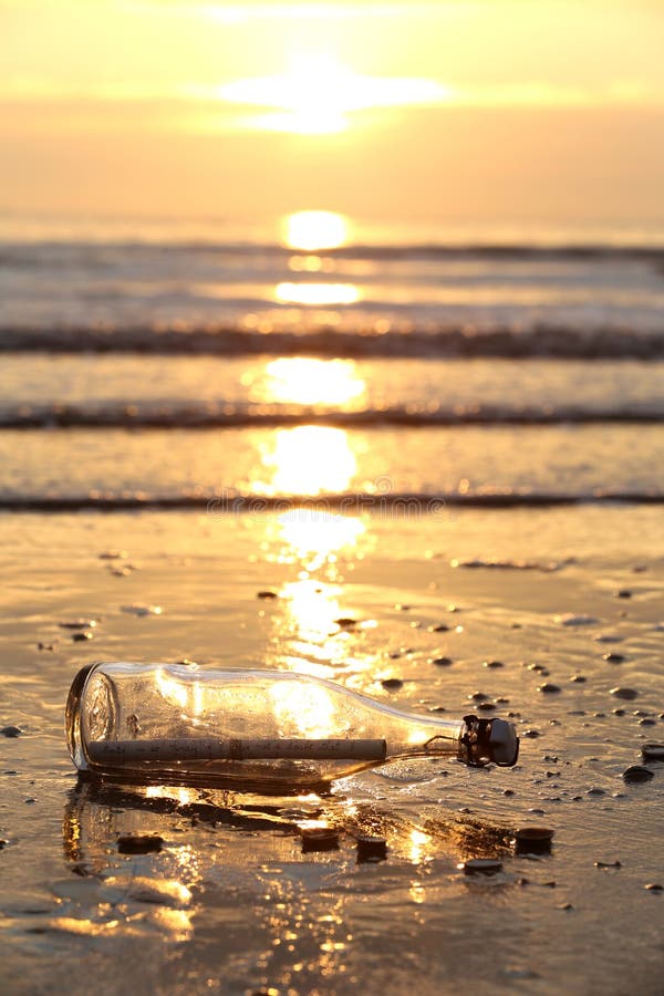 Message in a bottle stock photo. Image of beach, help - 76033780