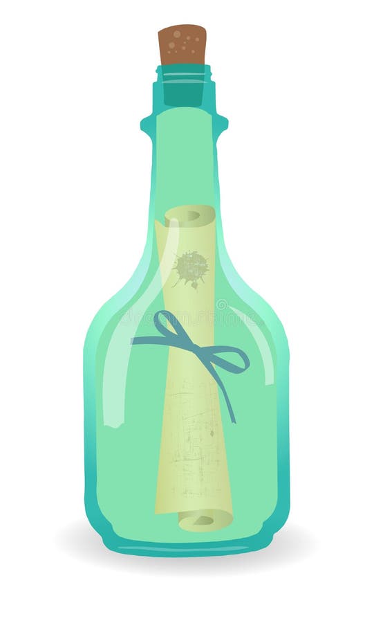 Message Bottle Transparent Background Stock Illustrations – 199 Message ...