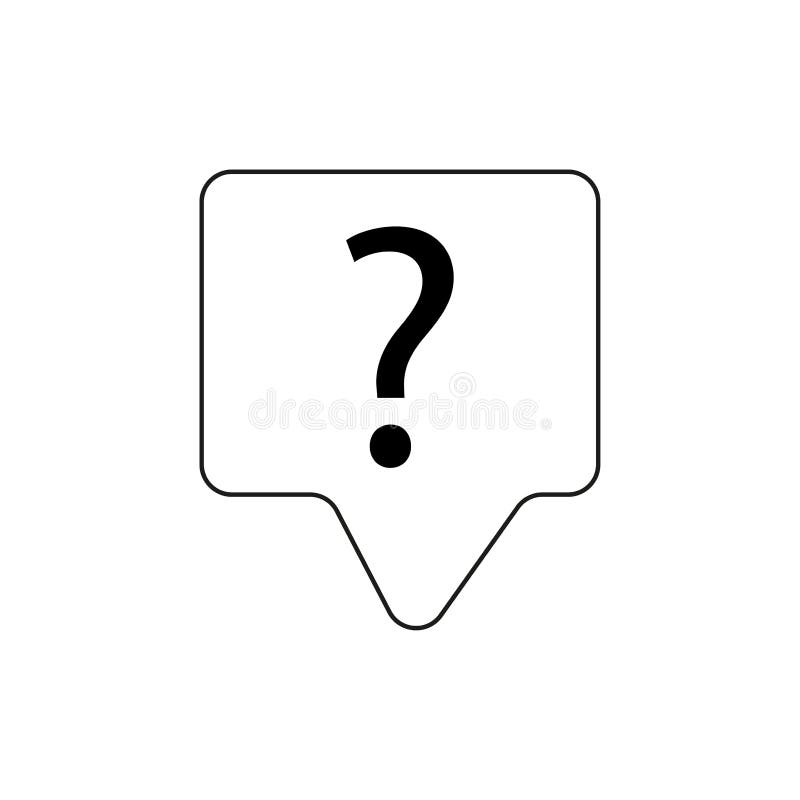 White Question Mark. Black Message Box. Ask Help Sign. Communication ...
