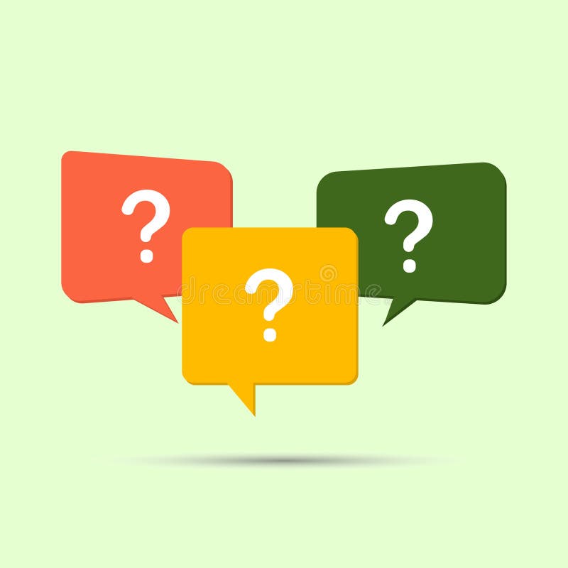 Message Box with Question Mark Icon Stock Vector - Illustration of ...