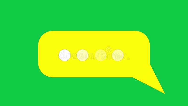 Message Box Typing Icon Animation in Green Screen. Stock Video - Video ...