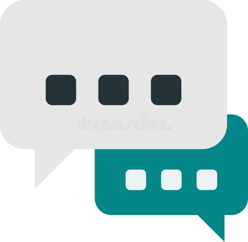 Message Boxes and Chats Illustration in Minimal Style Stock Vector ...