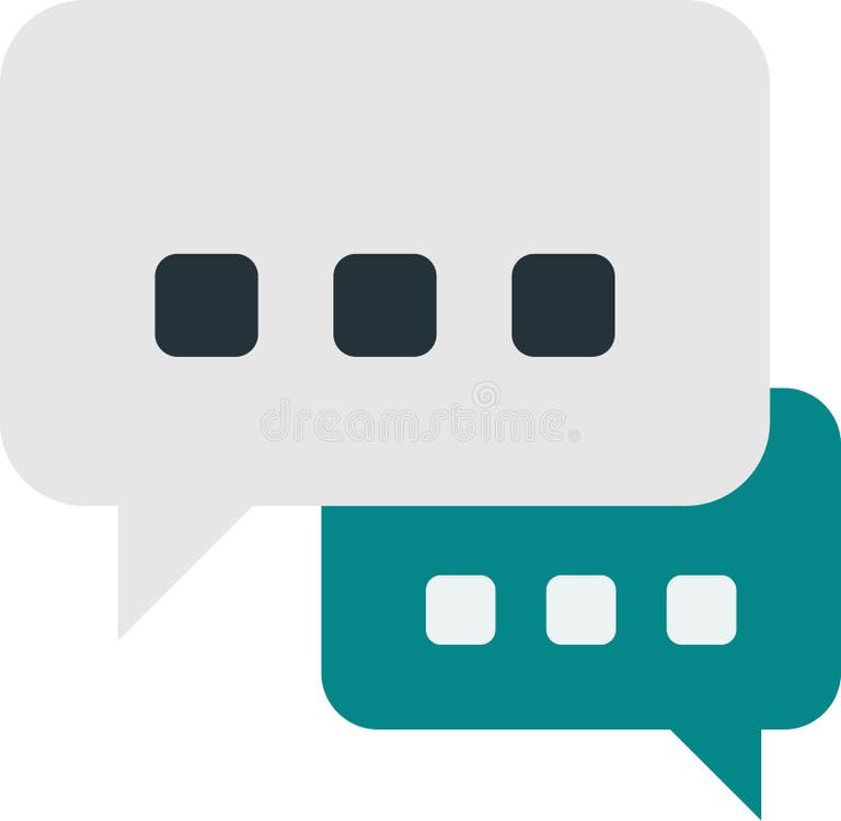 Message Boxes and Chats Illustration in Minimal Style Stock Vector ...