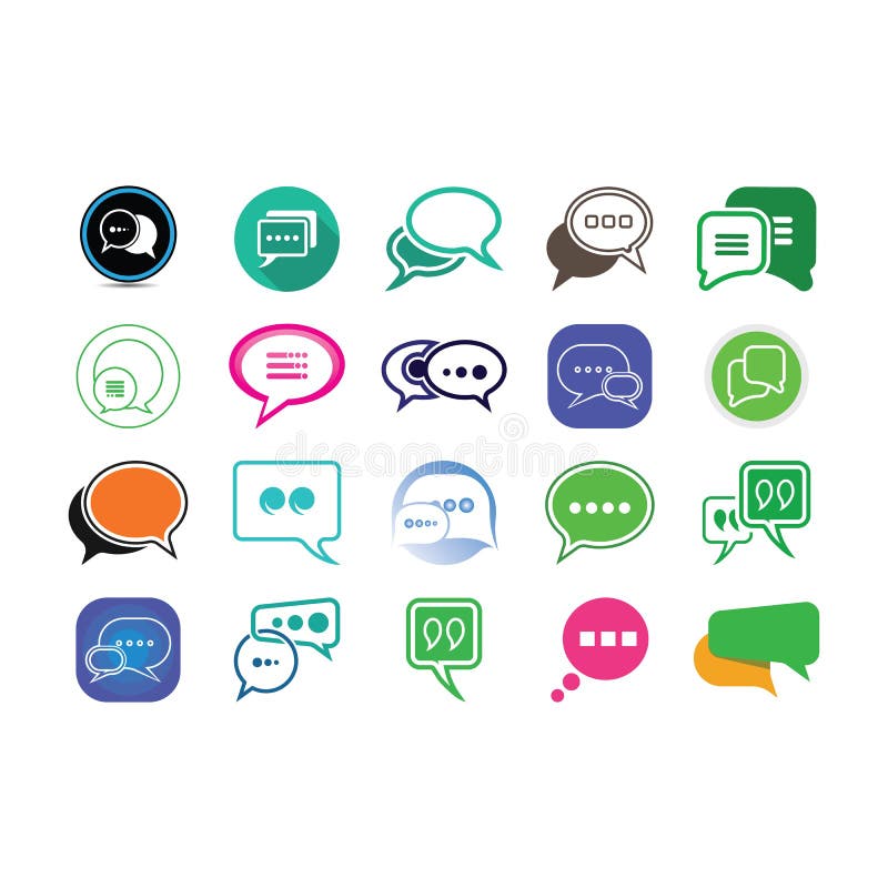 Message Bubble Logo and Symbol Speech Stock Illustration - Illustration ...