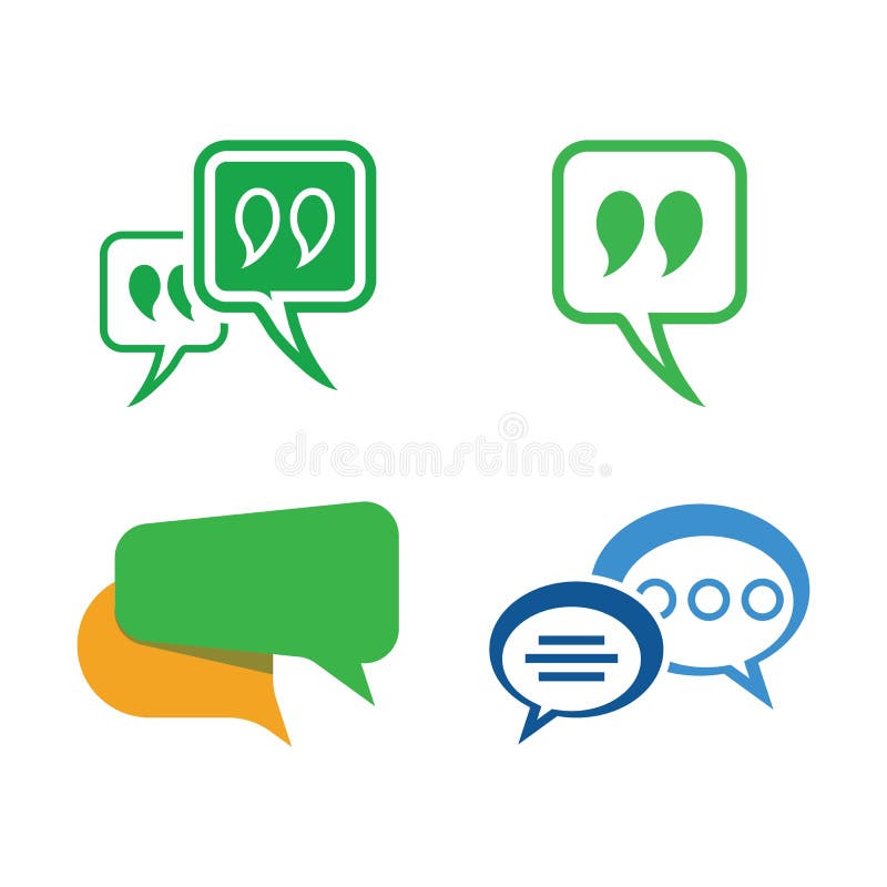 Message Bubble Logo and Symbol Speech Stock Vector - Illustration of ...