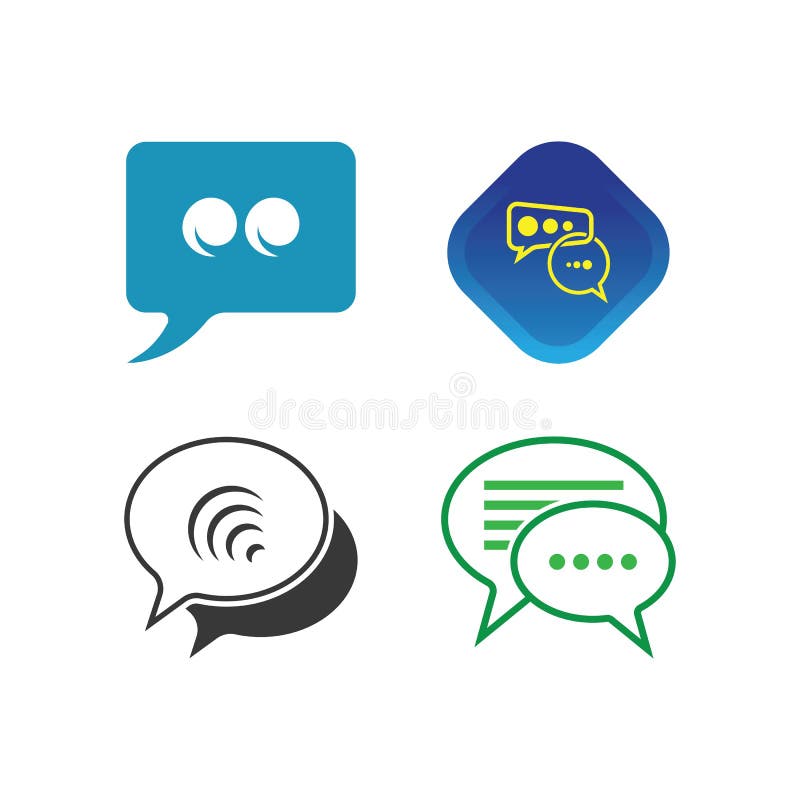 Message Bubble Logo and Symbol Speech Stock Vector - Illustration of ...