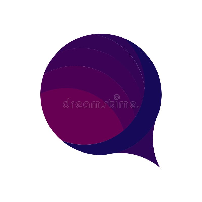 Message Bubble with Blue Color Stock Illustration - Illustration of ...