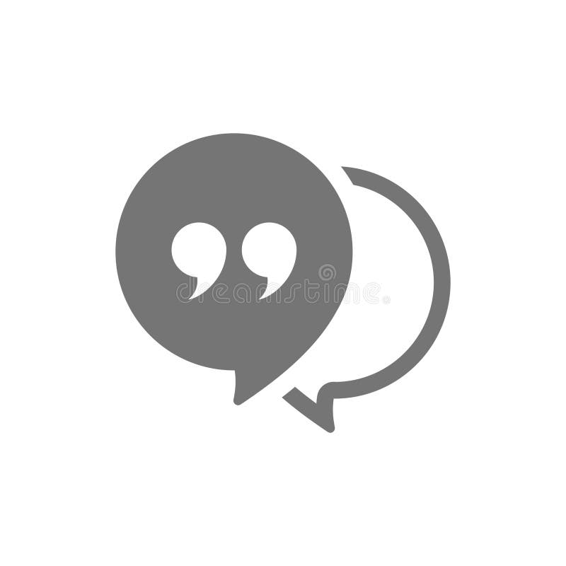 Message Bubble and Quotation Mark Vector Icon Stock Vector ...