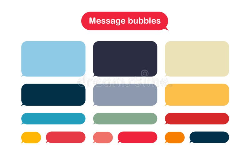 Message Bubbles Design Template for Messenger Chat. Stock Vector ...