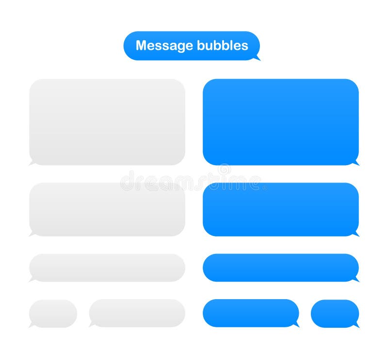 Message Bubbles Design Template for Messenger Chat. Vector Stock ...