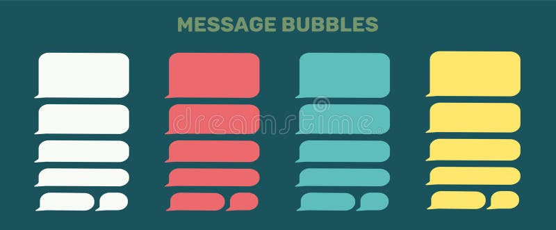 Message Bubbles Design Template for Messenger Chat or Website. Modern ...