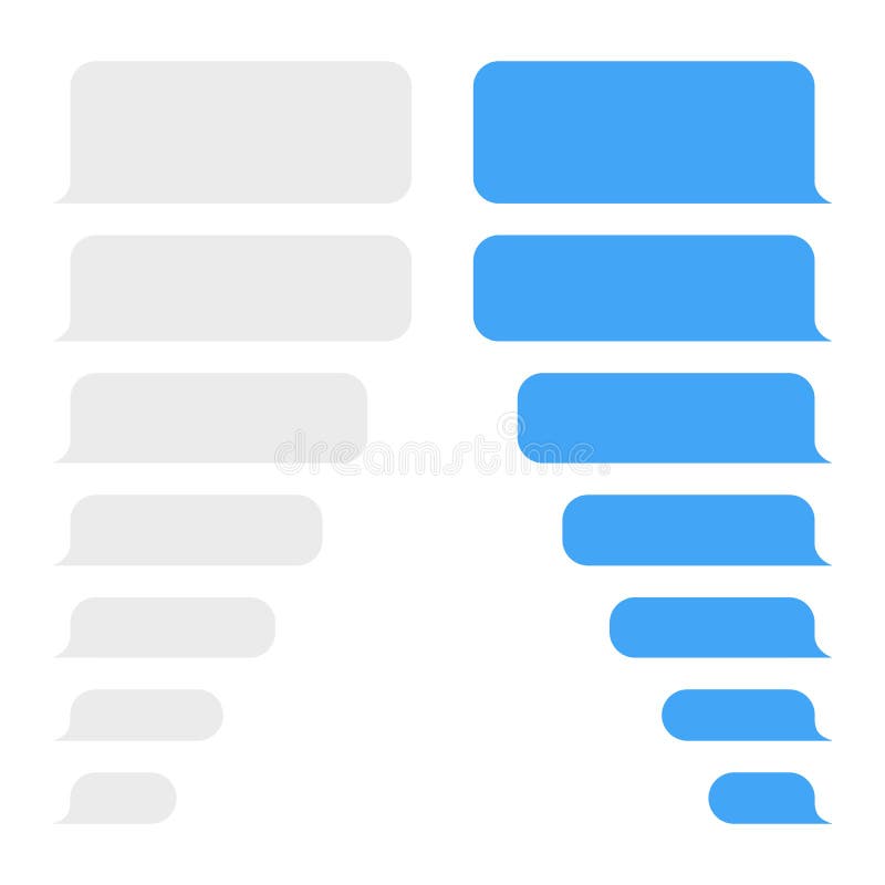 Message Bubbles Design Template for Messenger Chat or Website. Modern ...