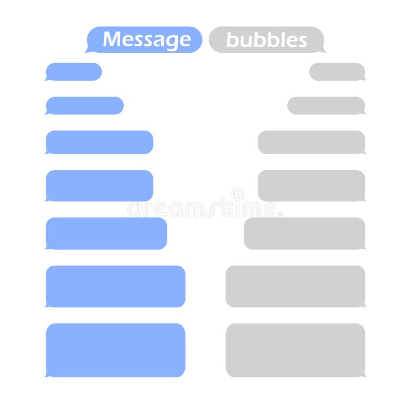 Message Bubbles. Interface for Chat Stock Illustration - Illustration ...