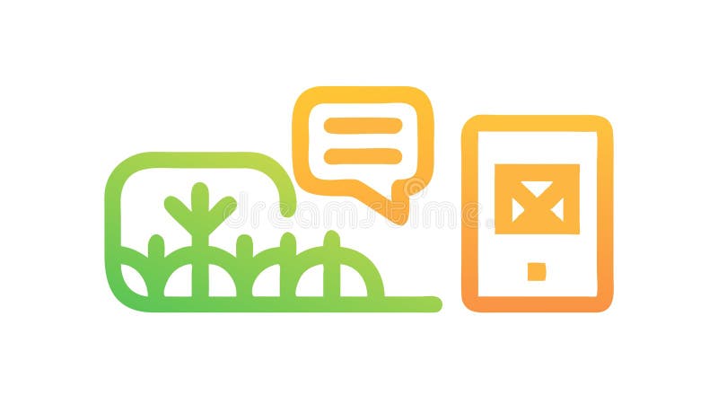 Message Bubbles with Plant, Green Communication Vector Design ...