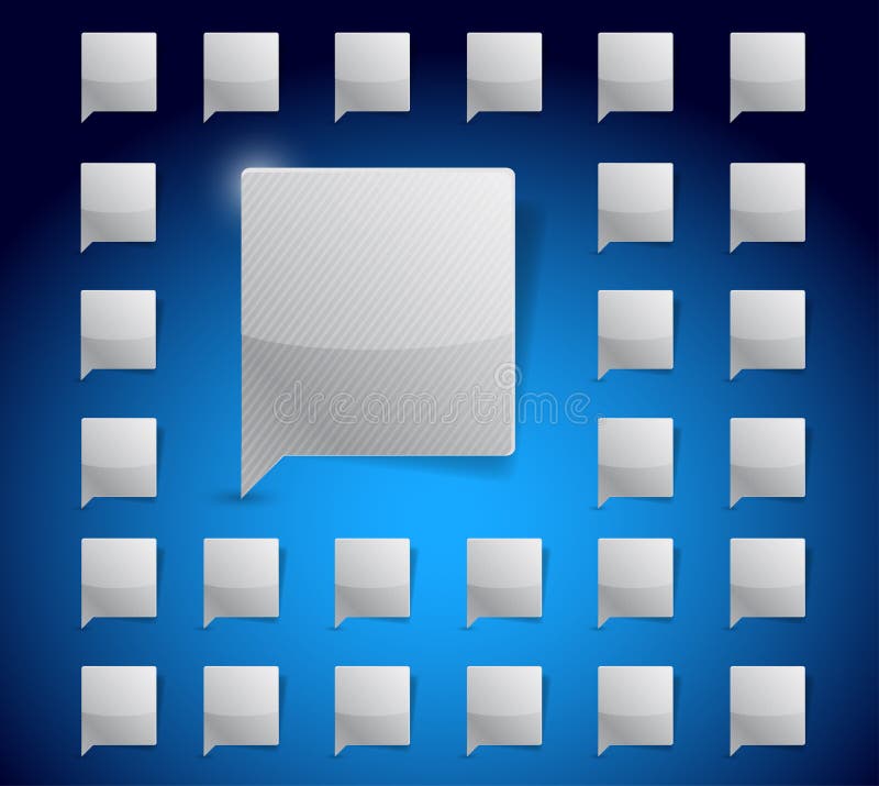 Message Bubbles Set Illustration Design Graphic Stock Illustration ...