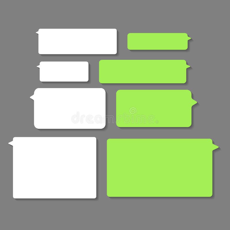 Message Bubbles Chat Vector Icons. Vector Deign Template of Message ...