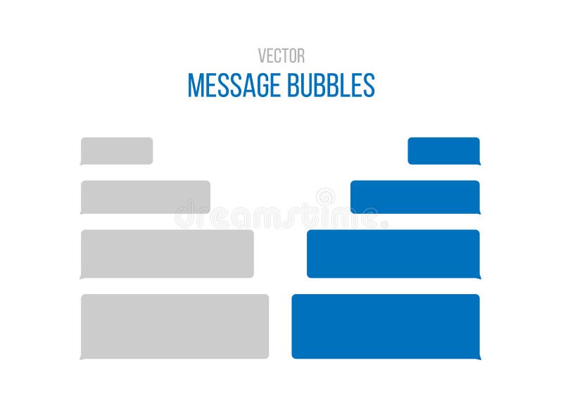 Message Chat Bubbles Vector Icons For Messenger. Template For Message ... Message Chat Bubbles Vector Icons For Messenger. Template For Message ...