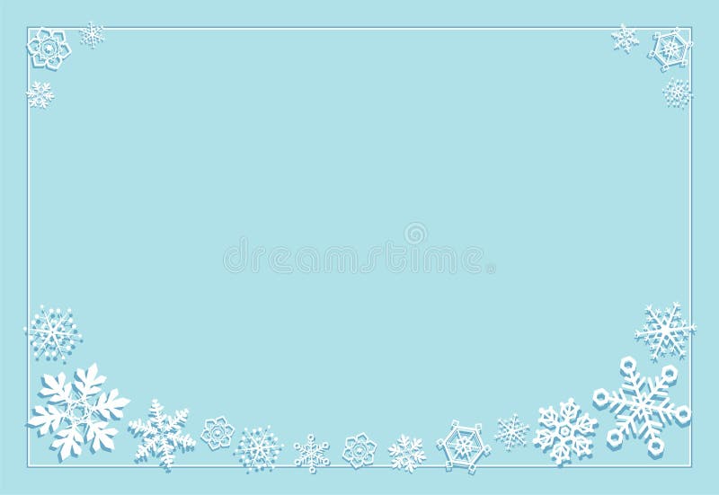 Message Card with Three-dimensional Snowflake. Stock Vector ...