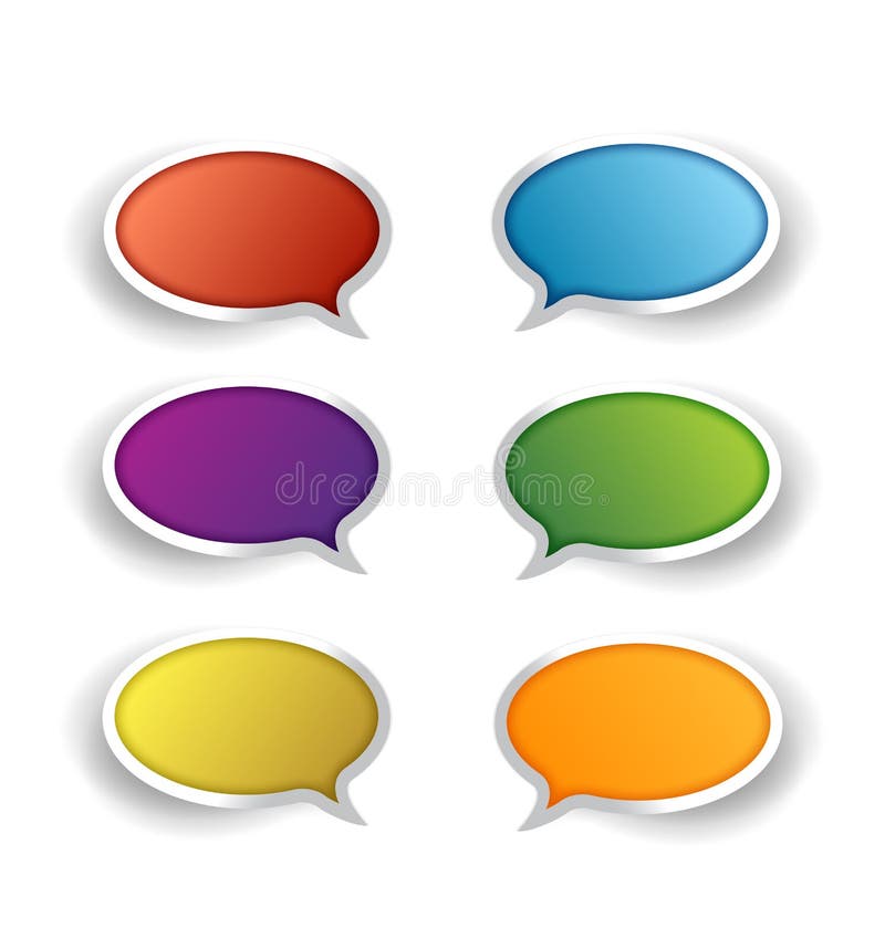 Cloud Message Speech Bubbles Illustration Stock Illustration ...