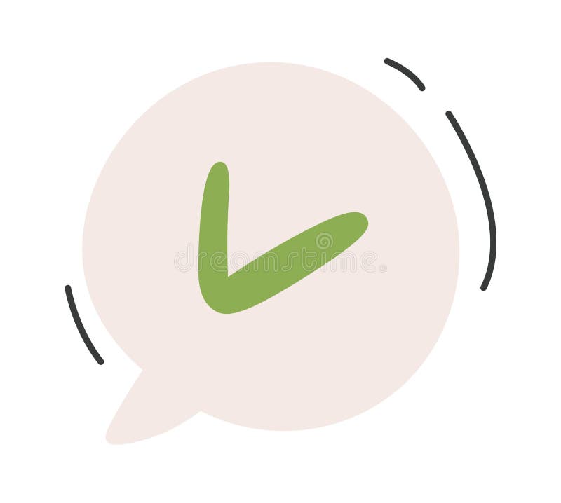 Message Cloud with Emoji Flat Icon Checking Stock Vector - Illustration ...