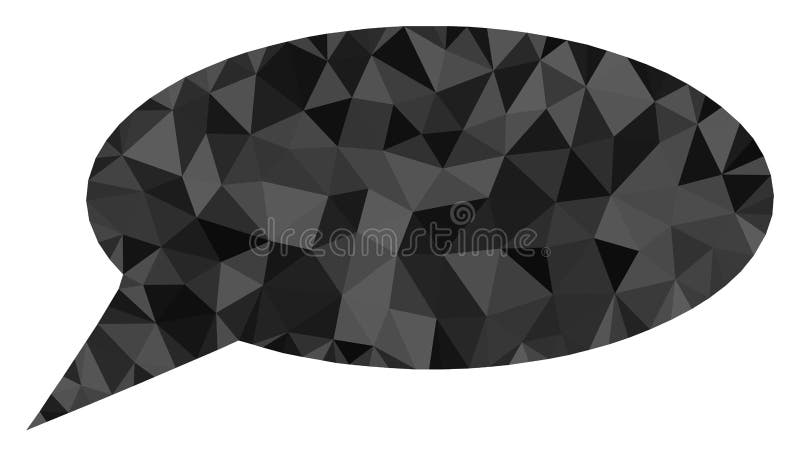 Message Cloud Triangle Lowpoly Flat Icon Stock Vector - Illustration of ...