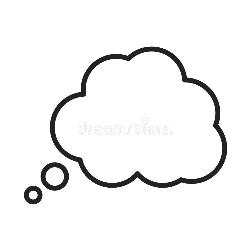 Message Cloud on White Background. Speak Tag. Cloud Icon. Dialog Frame ...