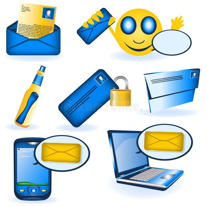 Message collection stock vector. Illustration of sign - 17884377