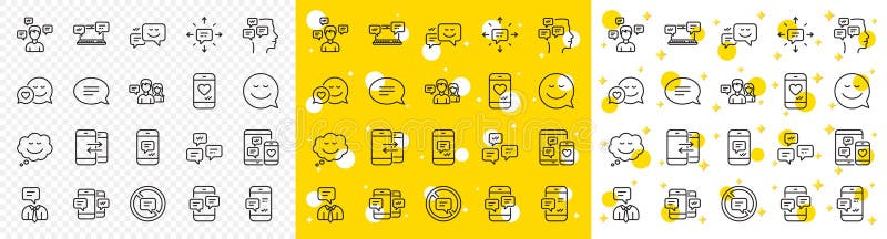 Message and Communication Icons. Group Chat. Vector Stock Vector ...