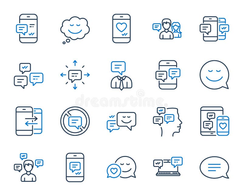 Message and Communication Icons. Group Chat. Vector Stock Vector ...