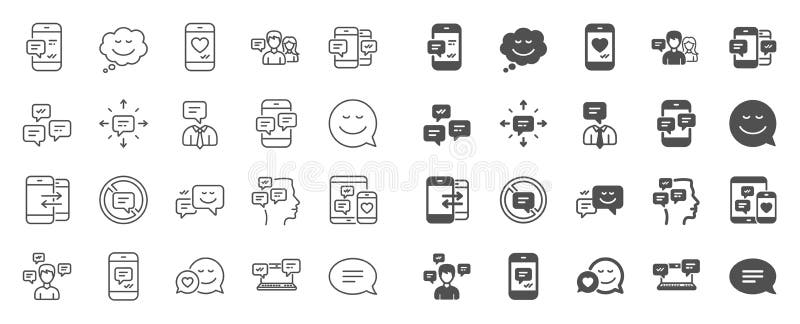 Message and Communication Icons. Group Chat. Vector Stock Vector ...