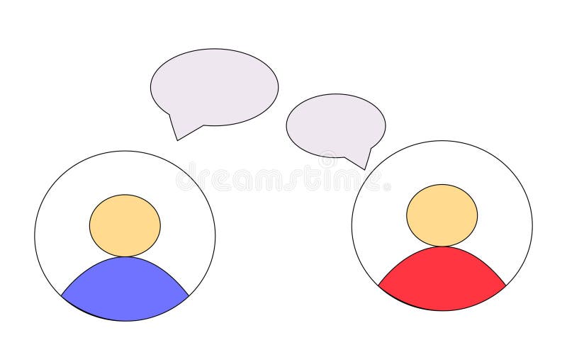 Message Communication between Two People Stock Vector - Illustration of ...