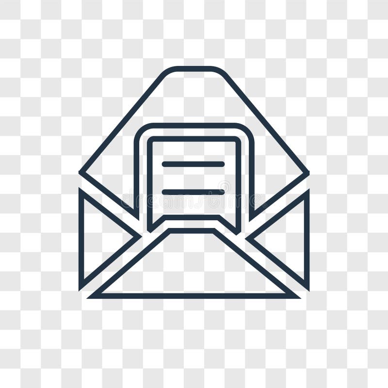 Message Concept Vector Linear Icon Isolated on Transparent Background ...