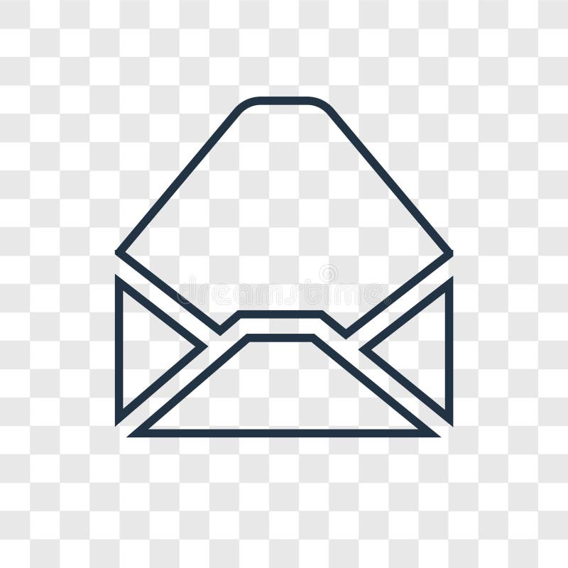 Message Concept Vector Linear Icon Isolated on Transparent Background ...