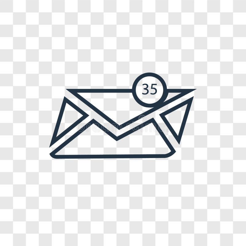 Message Concept Vector Linear Icon Isolated on Transparent Background ...