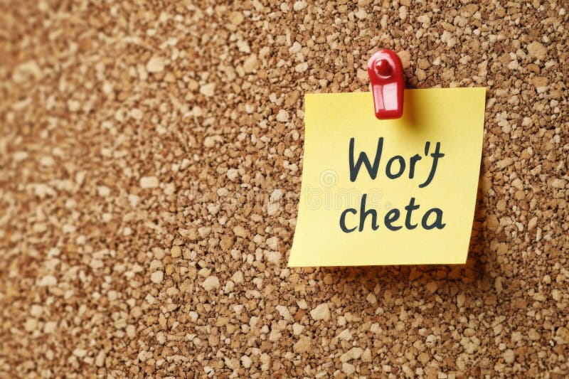 Message on Cork Board Shows Words Plus Office Note Concept Stock Photo ...