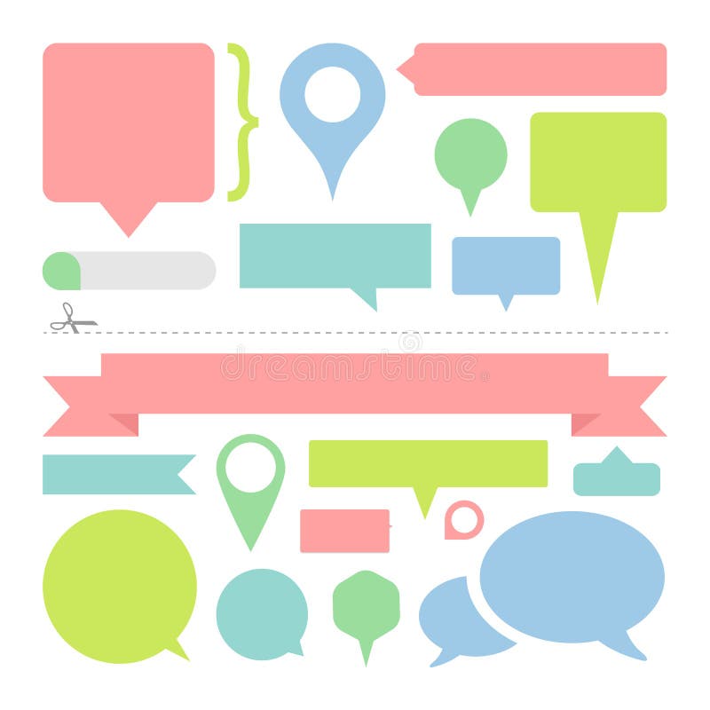 Message Dialogue Bubbles Set Great for Any Use, Vector EPS10. Stock ...