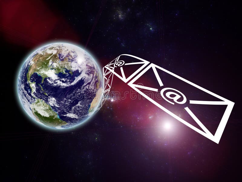 Message from Earth stock illustration. Illustration of cosmos - 20370605