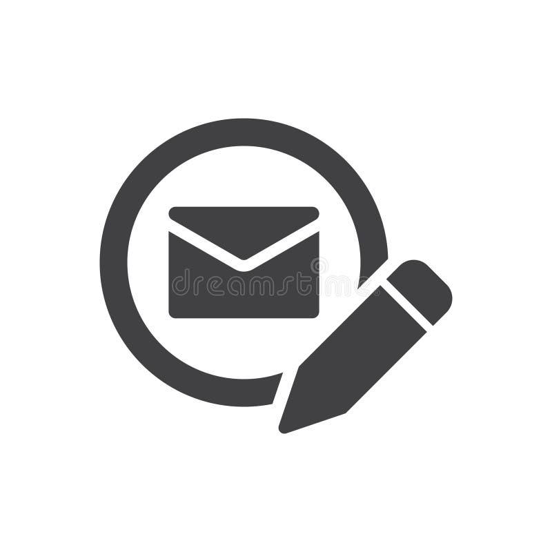 Message Edit Icon stock illustration. Illustration of email - 378920706